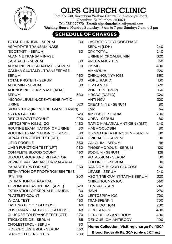OLPS Church Clinic (Pathology Lab) – OUR LADY OF PERPETUAL SUCCOUR ...